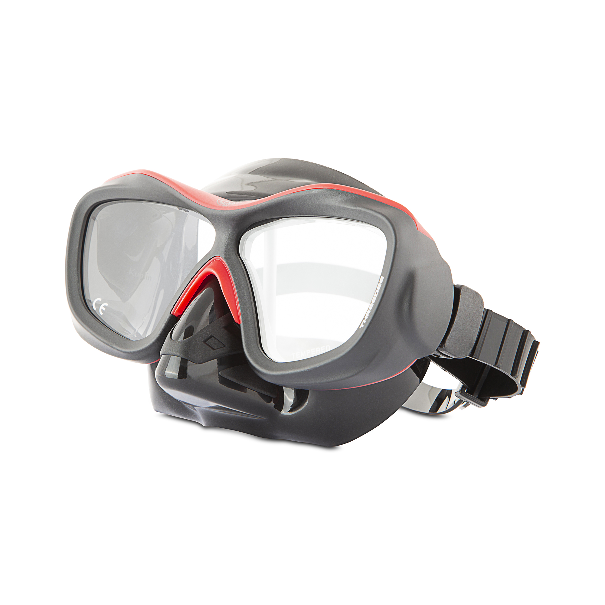 Poseidon B2B - Mask 3D - Black/Red, Black Silicon